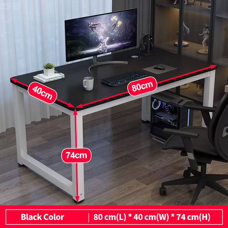 Topehome Large Computer Table Office Desk Home Study Desk 140cm Writing ...