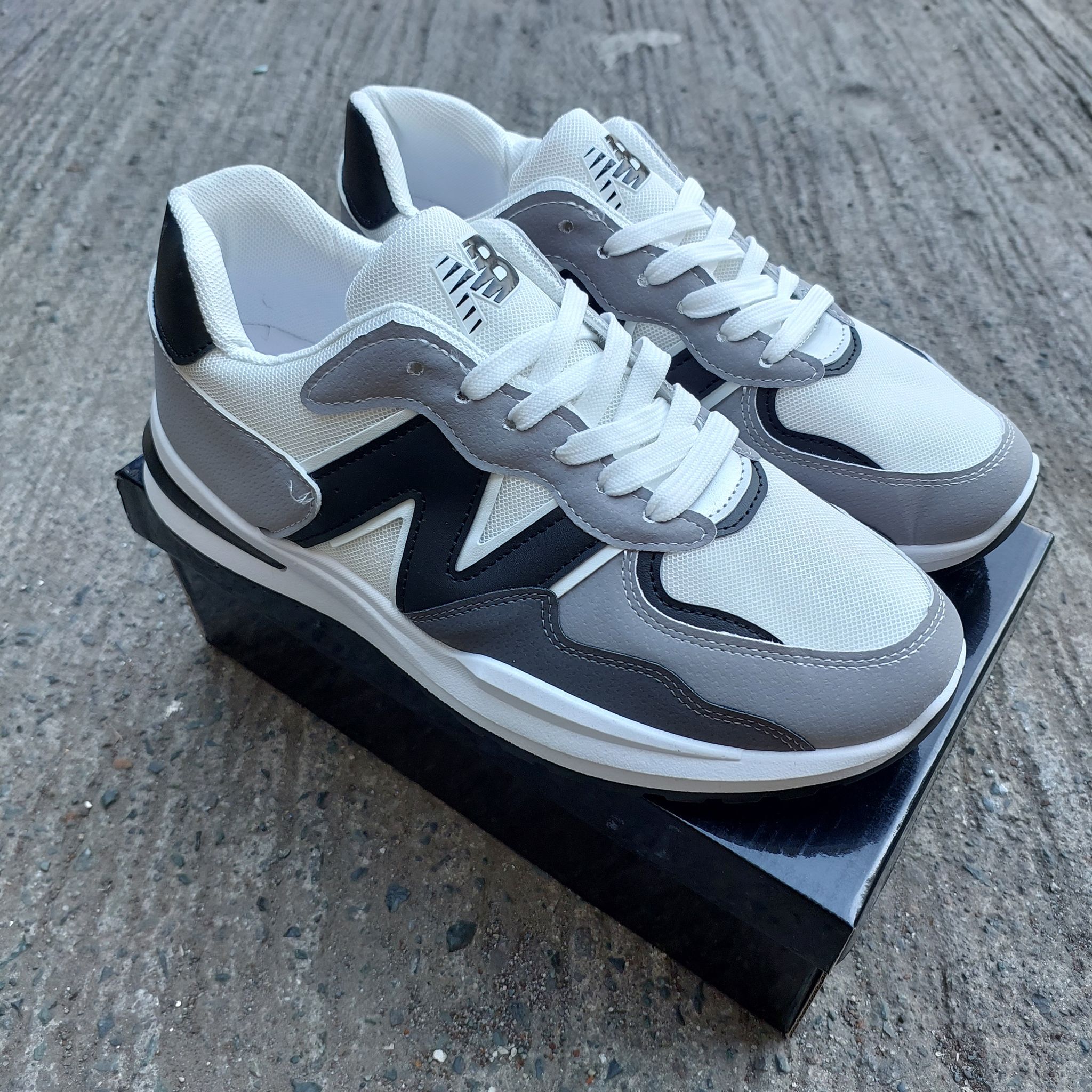 NB Men's Fashion Sneaker Shoes - White Grey | Shoes for Men | Lazada PH