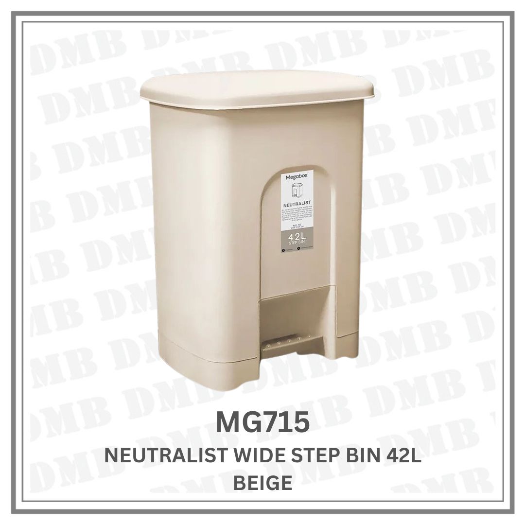 Megabox Neutralist Wide Step Bin 42 Liters (MG715) | Lazada PH