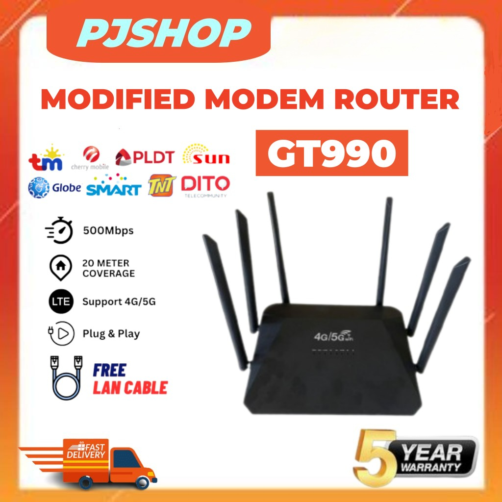 GT990 CPE Router Modem (Modified 4G 5G LTE WiFi) Home Hotspot & Sim ...