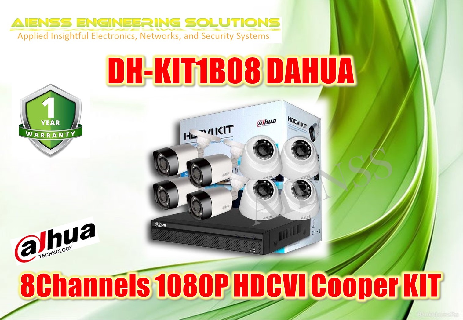 DH-KIT1B08 DAHUA KIT 8Channels 1080P HDCVI Cooper KIT | Lazada PH