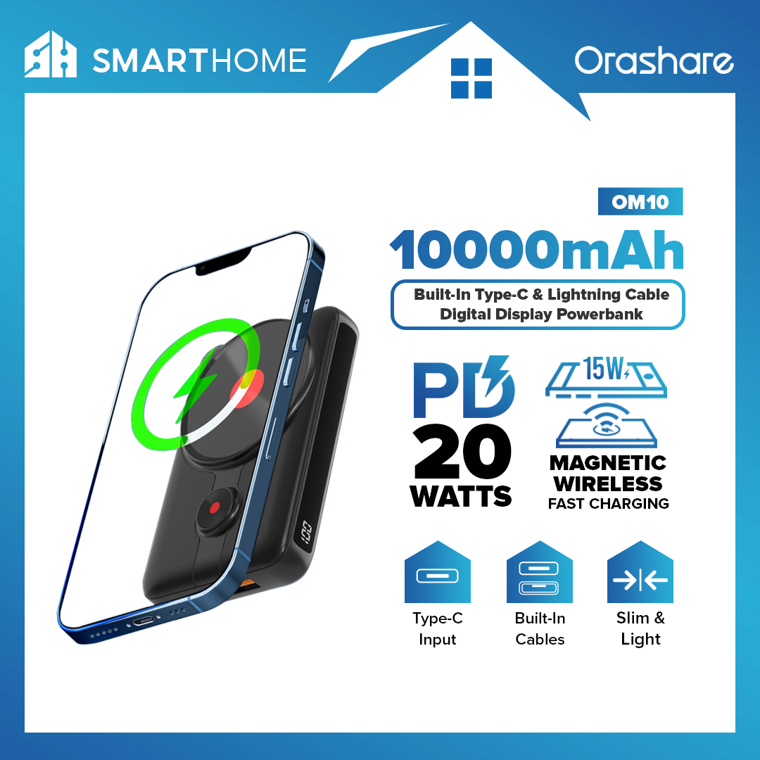 Orashare OM10 PD20W Fast Charging 10000 mAh Power Bank Magnetic ...