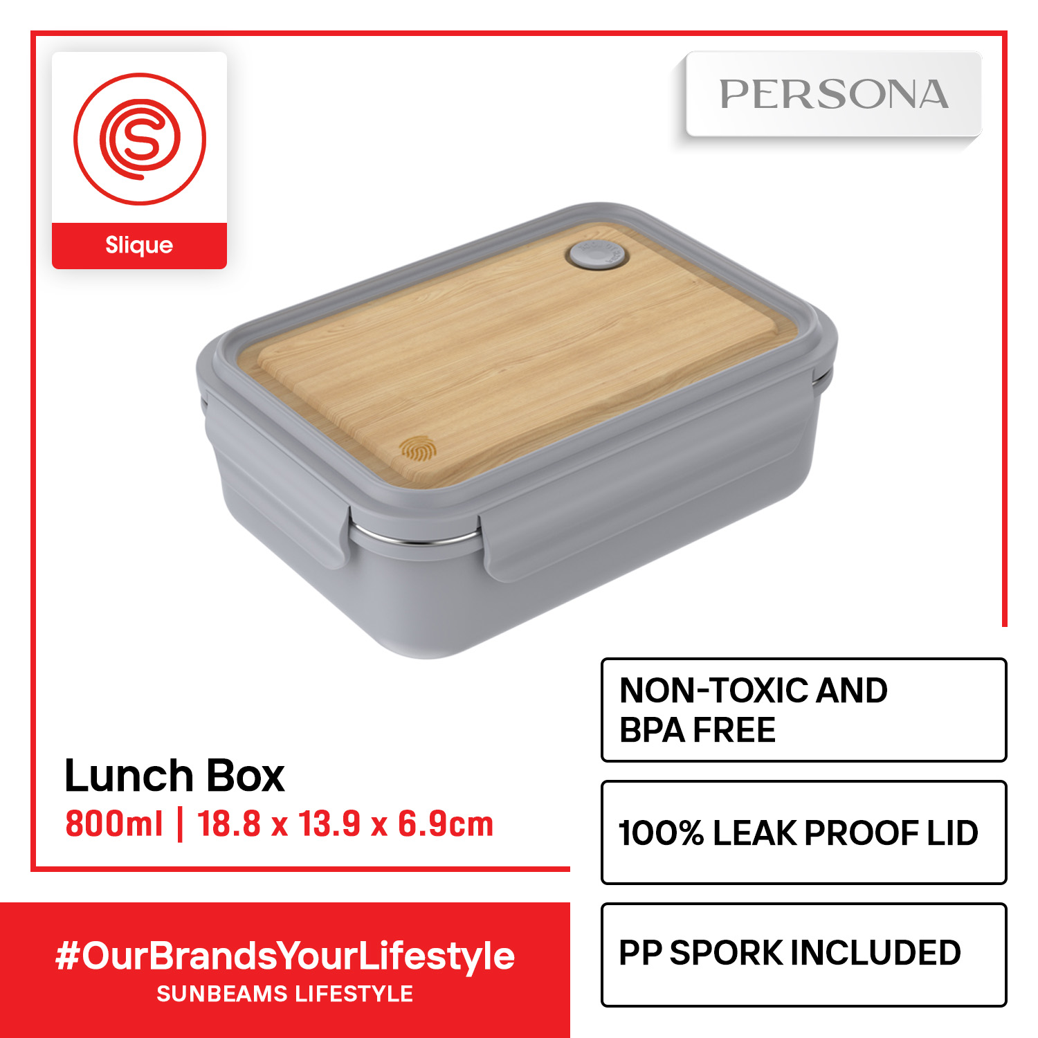 SLIQUE Premium Stainless Steel Insulated Lunch Box for Adult & Kids ...