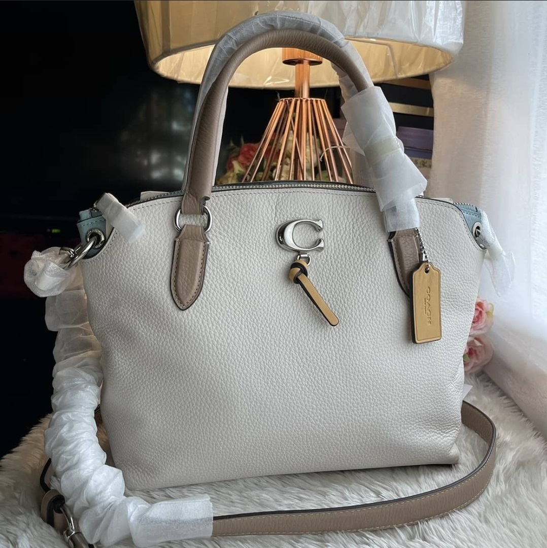 Coach 1318 Remi Satchel Refined Pebble Leather Sling Top Handle Bag ...