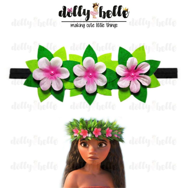 Polynesian Princess Moanas Headband Plumeria Flower Crown Headpiece ...