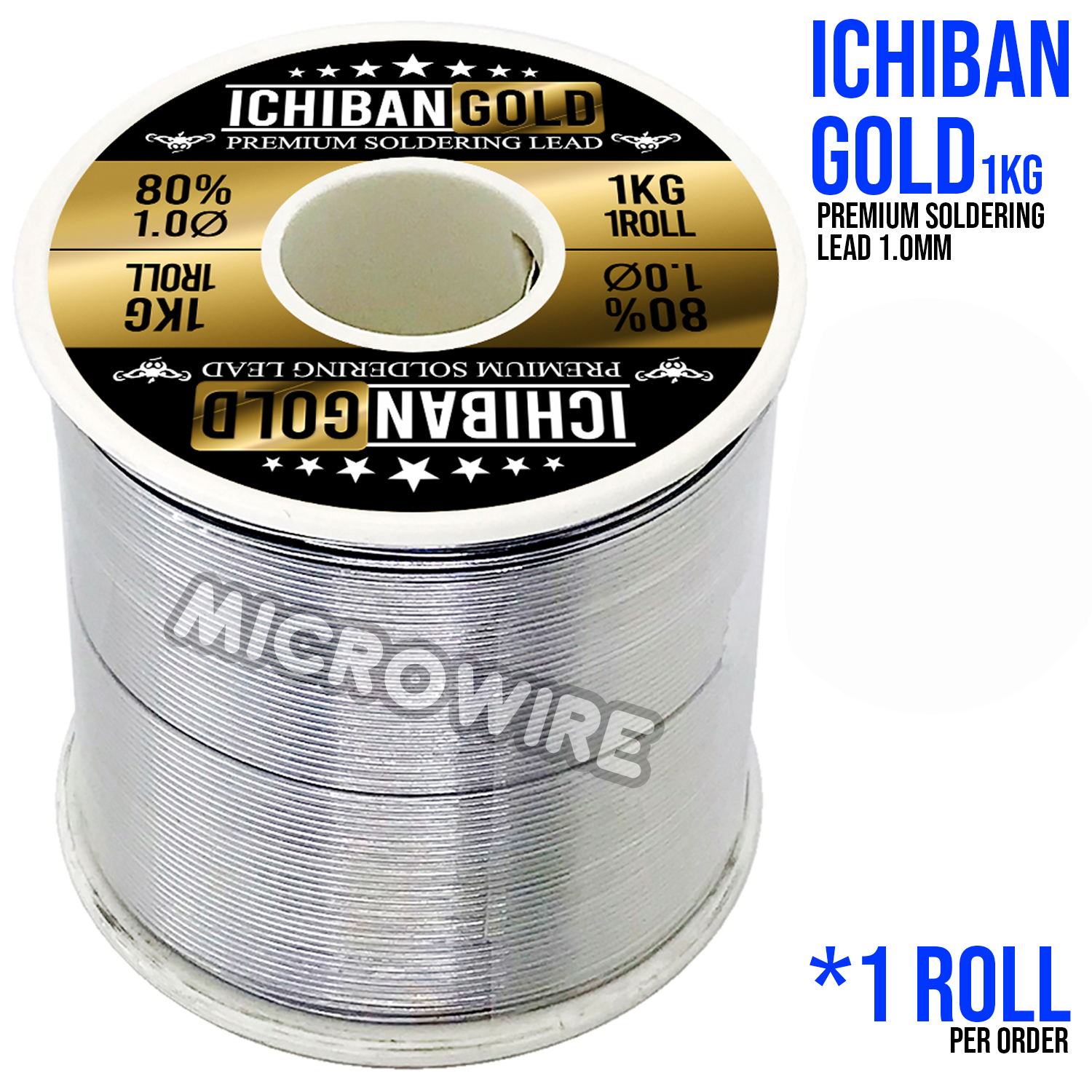 ICHIBAN GOLD Premium Soldering Lead 1.0MM Heavy Duty (30G/100G/200G/1KG ...