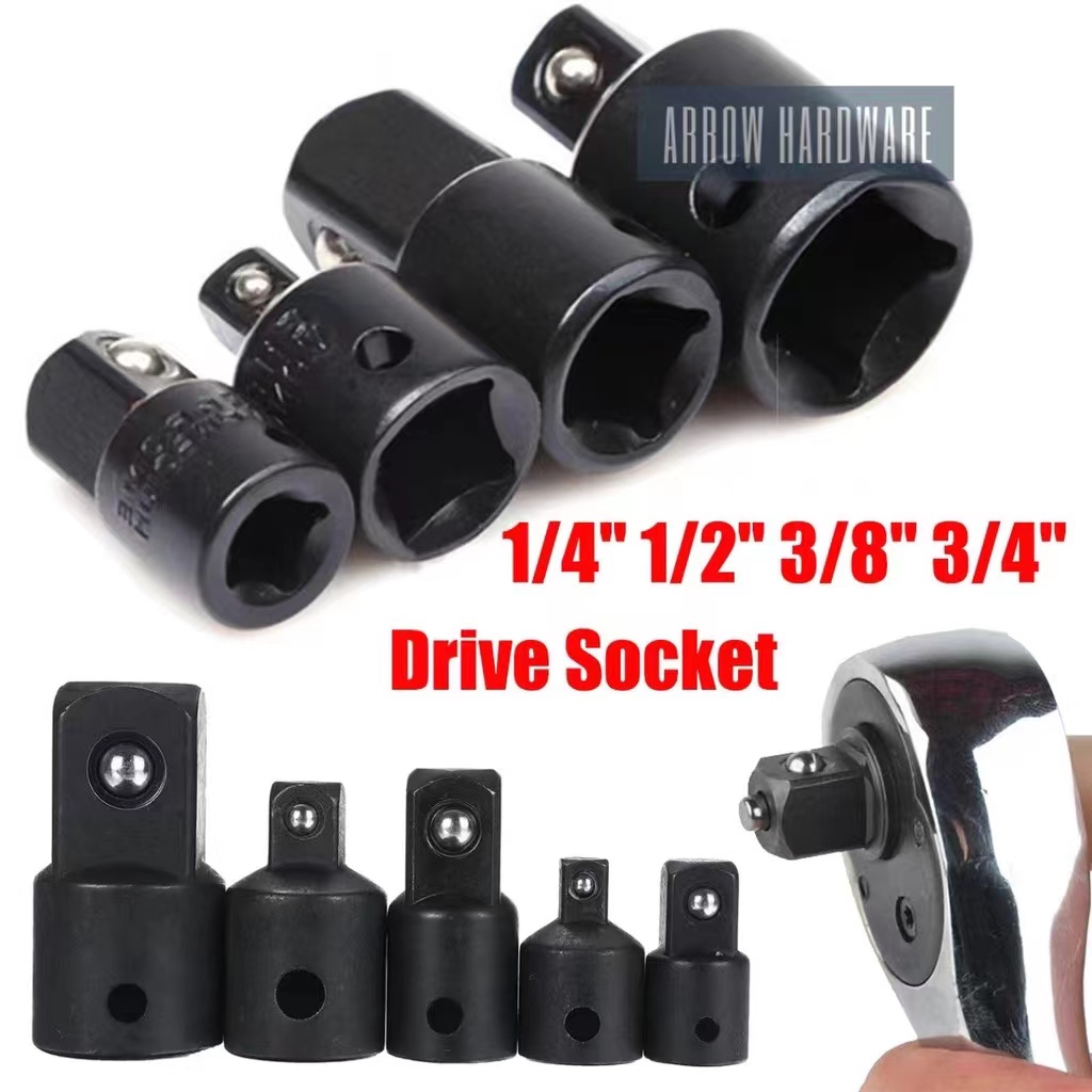 4pcs 1/4 3/8 1/2 Drive Socket Adapter Converter Reducer Air Impact ...