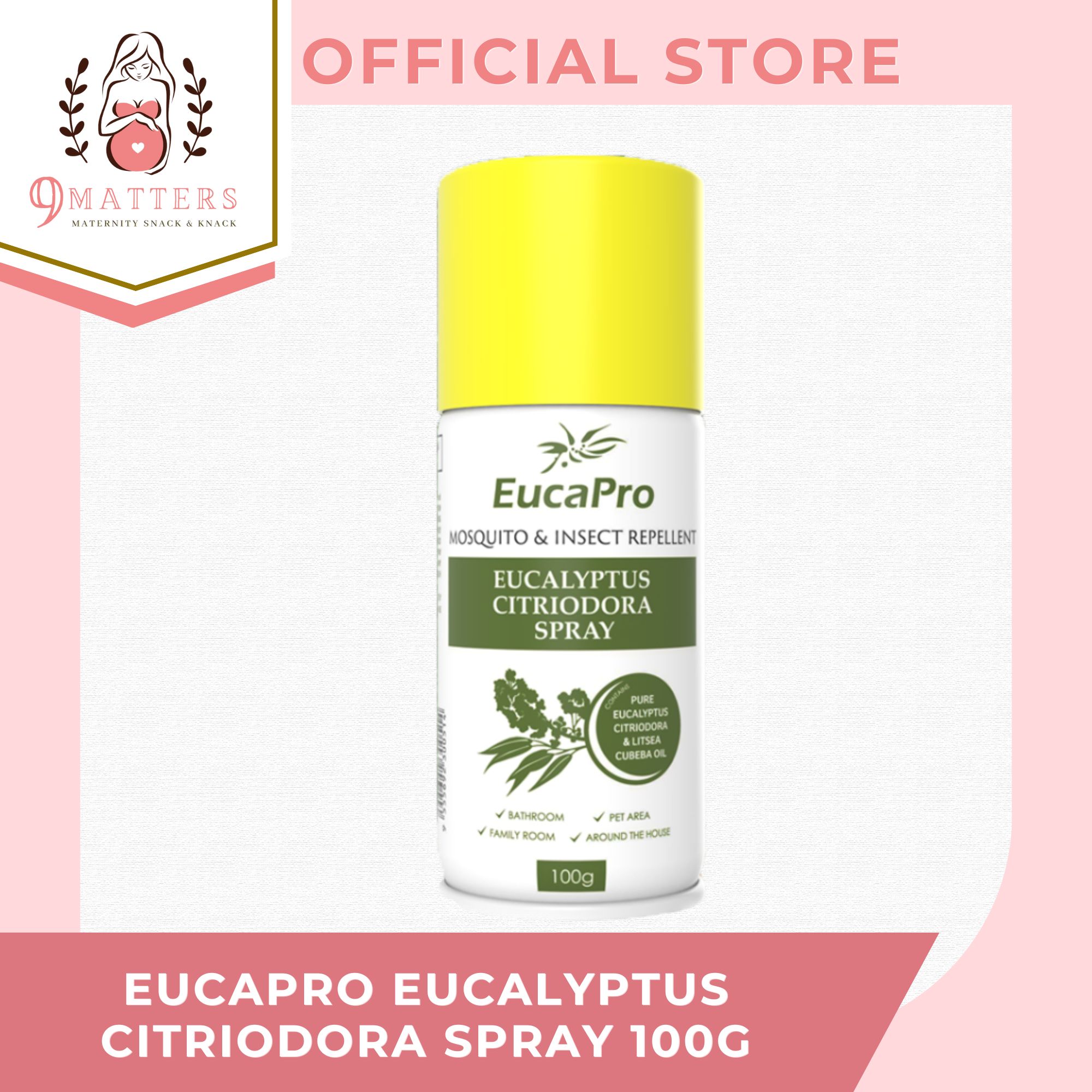 Eucapro Citriodora Spray 100g [ Non-toxic Anti-Dengue Mosquito/Insect ...