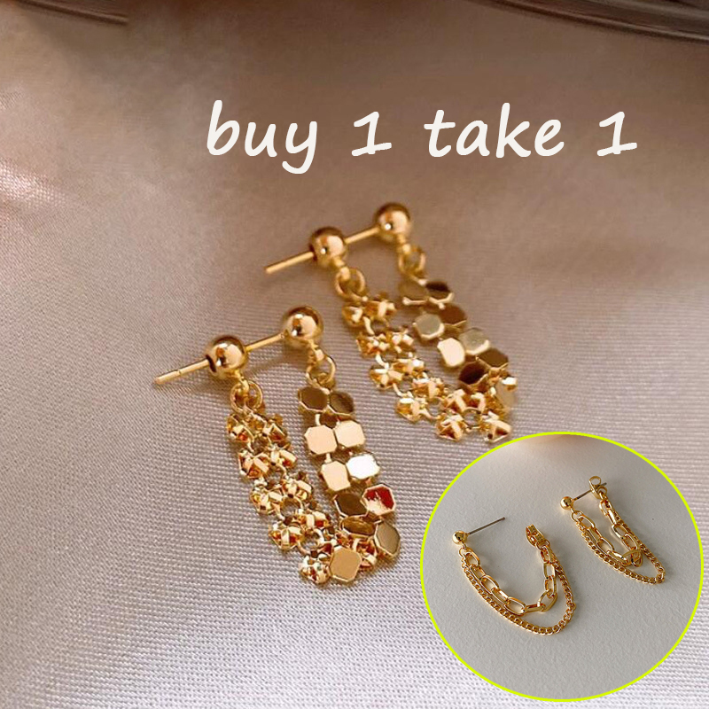 Hikaw 18k Saudi Yellow Gold Original Pawnable Tassel Earrings for Women ...