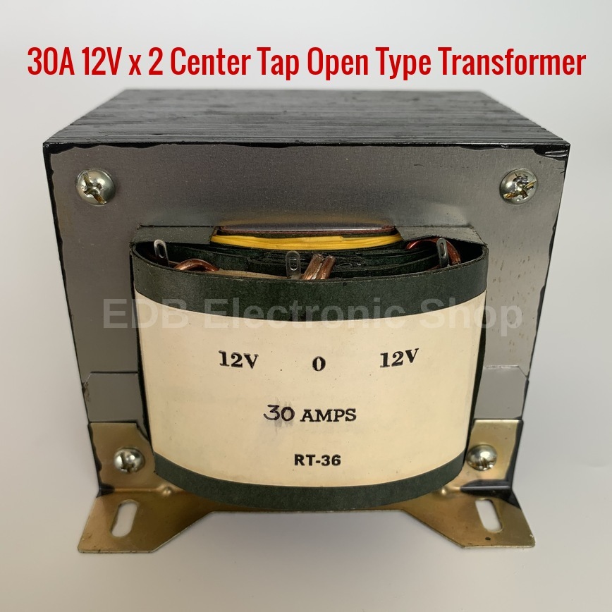 Transformer 30Amperes Primary 110V-220VAC Secondary 12V X 2 / 30A 12v X ...