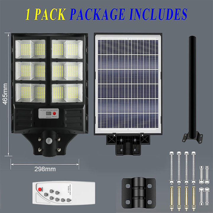 GEEK Solar light 3000W Solar street light IP67 Outdoor waterproof solar ...