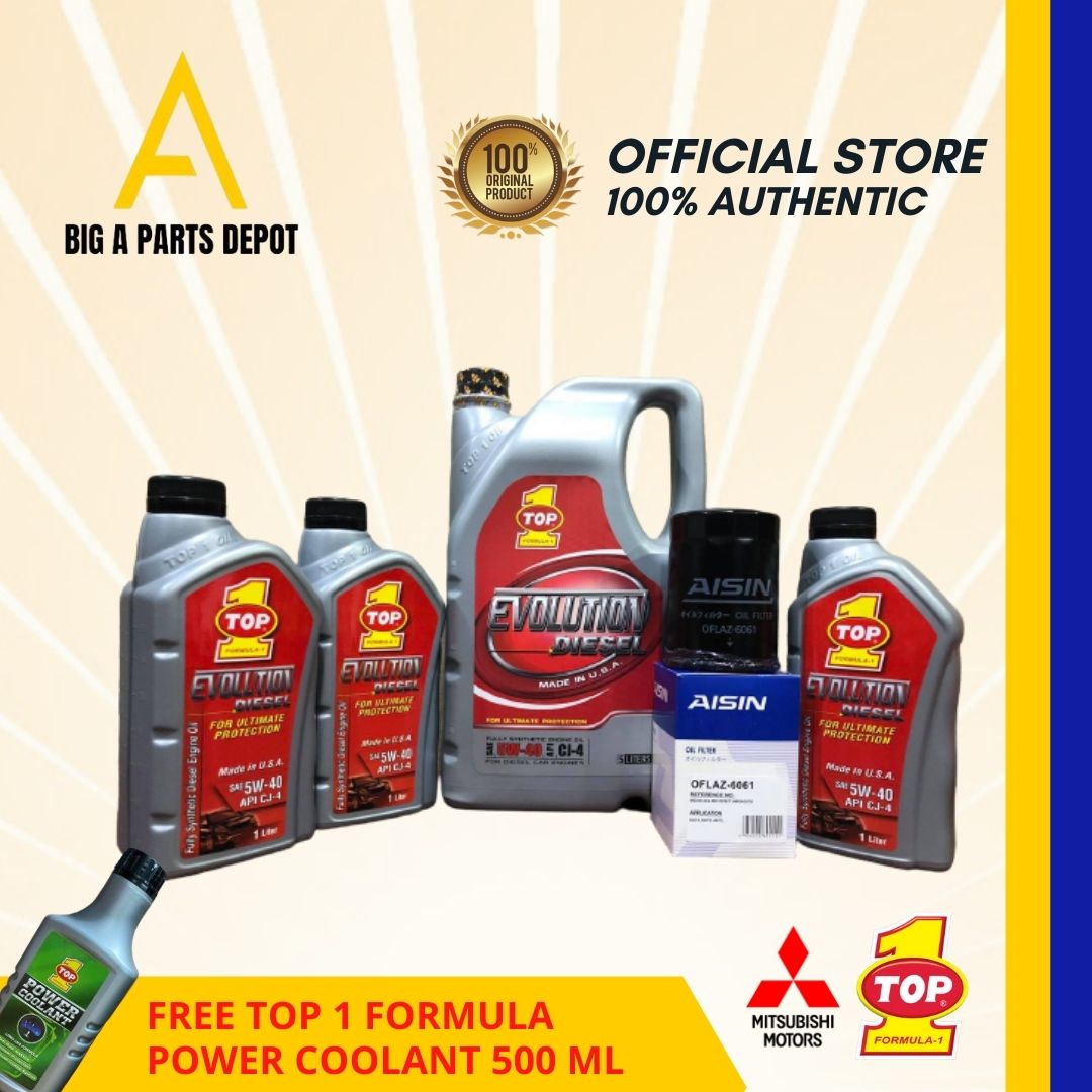 Top 1 - Fully Synthetic 5w-40 API CJ-4 Oil Change Bundle for Mitsubishi ...