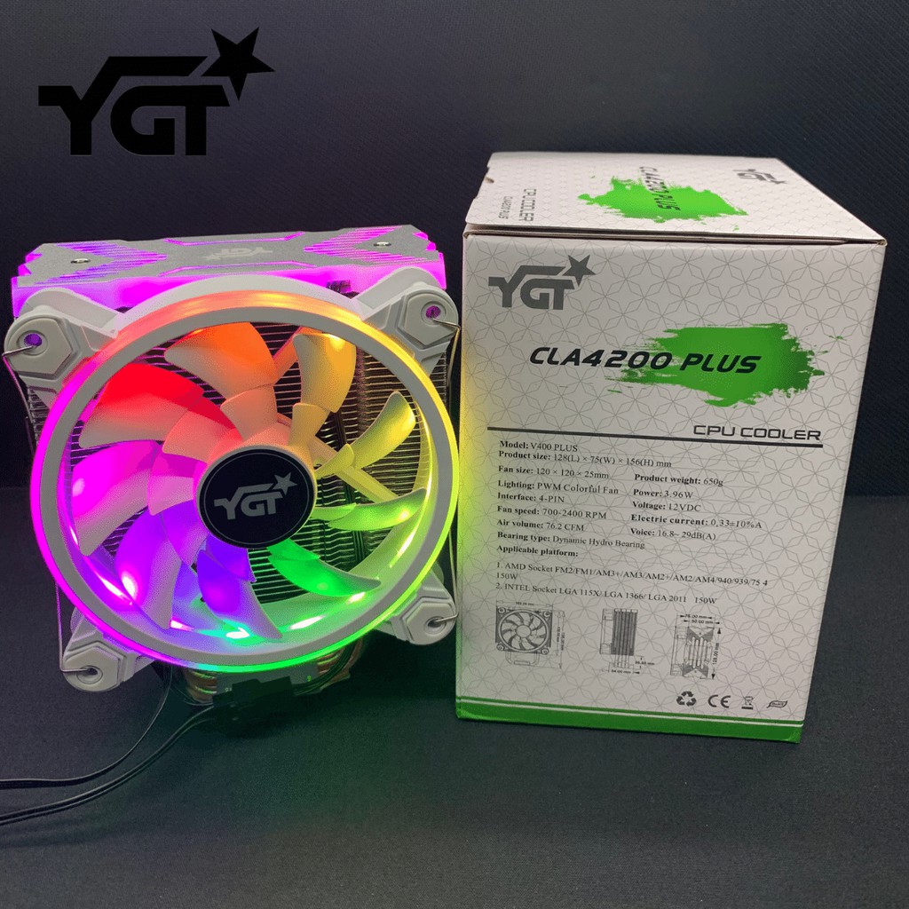 heat sink YGT ARGB CPU COOLER CLA4200 PLUS Socker AMDINTEL heat sink ...