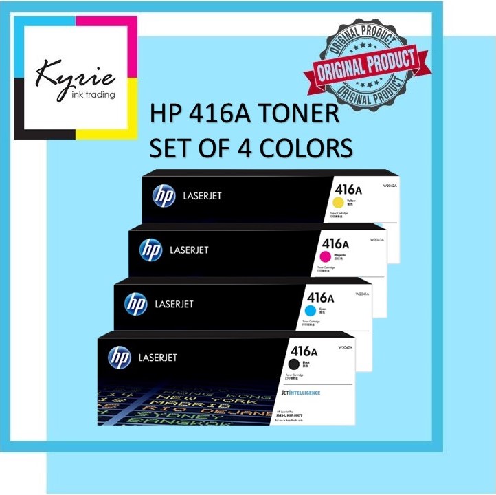 HP 416A Original LaserJet Toner Cartridge Set of Colors (Black,Cyan ...