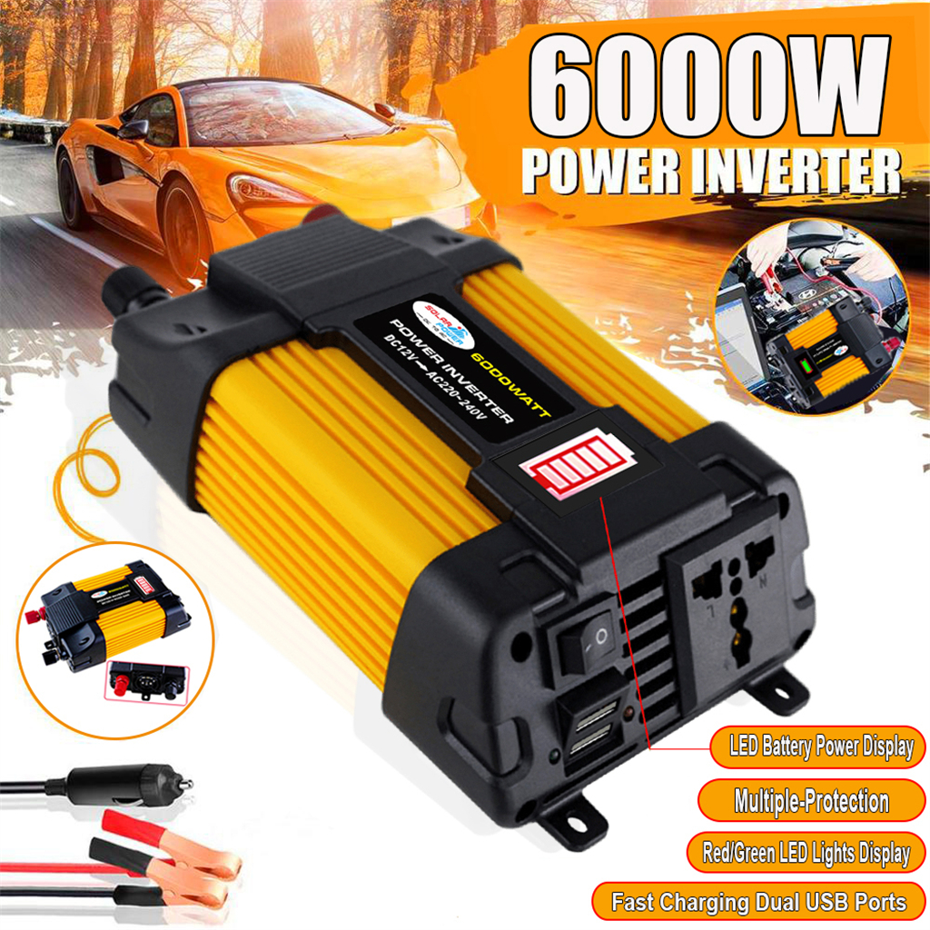 6000W Original Power Inverte Car Inverter DC12V To AC 220V Inverter ...