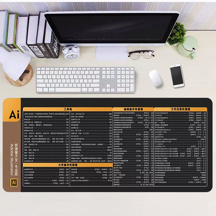 Excel Pad HOWUKE Keyboard Shortcut Mouse Pad, Excel/Word/PPT Shortcuts ...