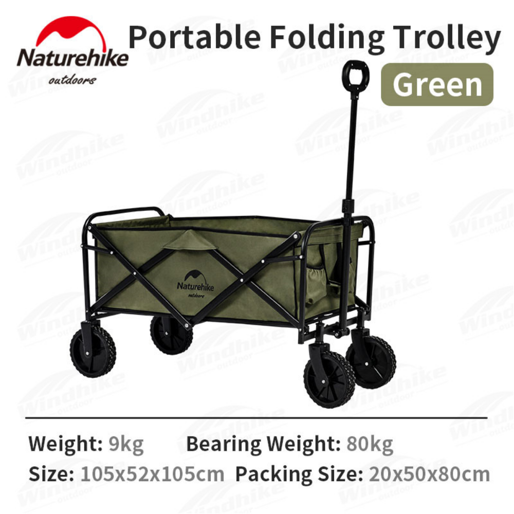 Naturehike Portable Folding Trolley Outdoor Four-wheel Utility Push ...