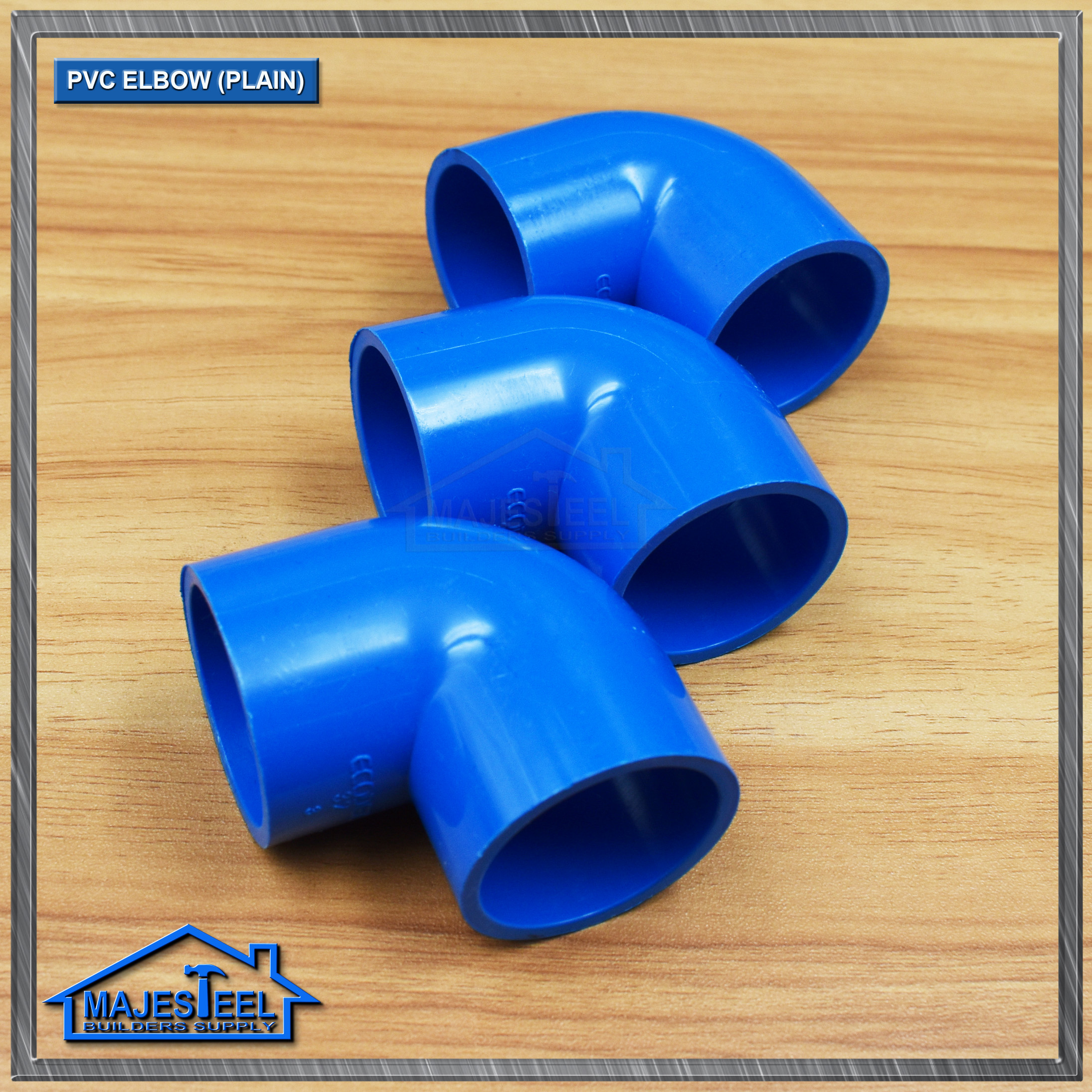 PVC (BLUE) Elbow Plain Fittings - SOLD PER PIECE (MAJESTEEL) | Lazada PH