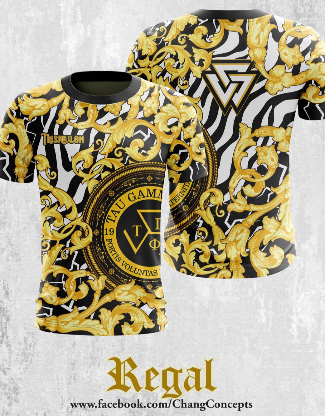 Tau Gamma Phi Triskelion REGAL Full Sublimation Standard Cut Men's T ...