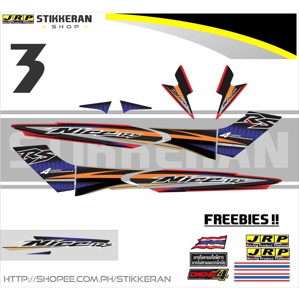 NICE 125 / RS 2003 STOCK THAI DECAL | Lazada PH