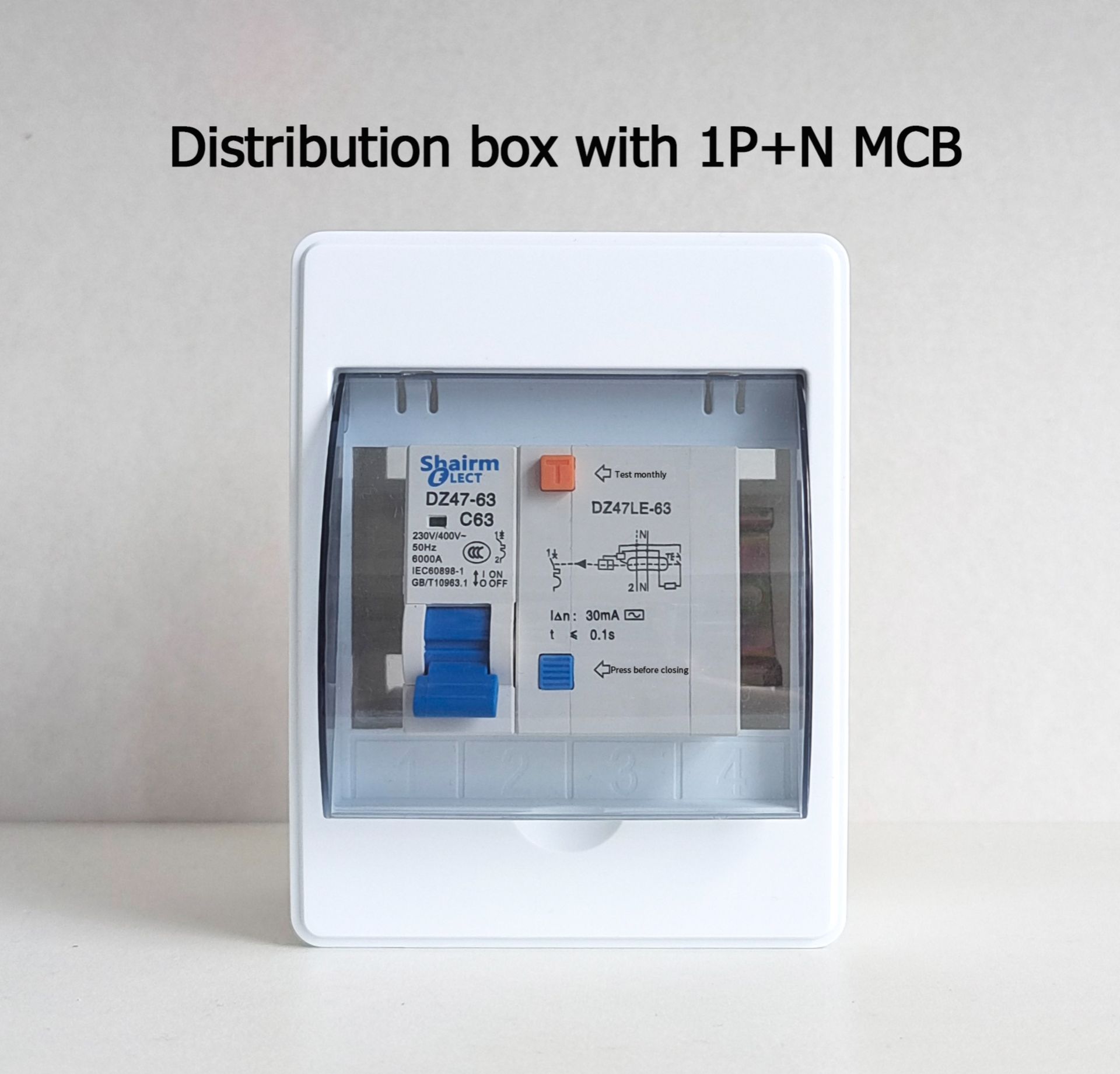 4 Ways Waterproof Electrical DB Distribution Plastic Box With Elcb Mcb ...