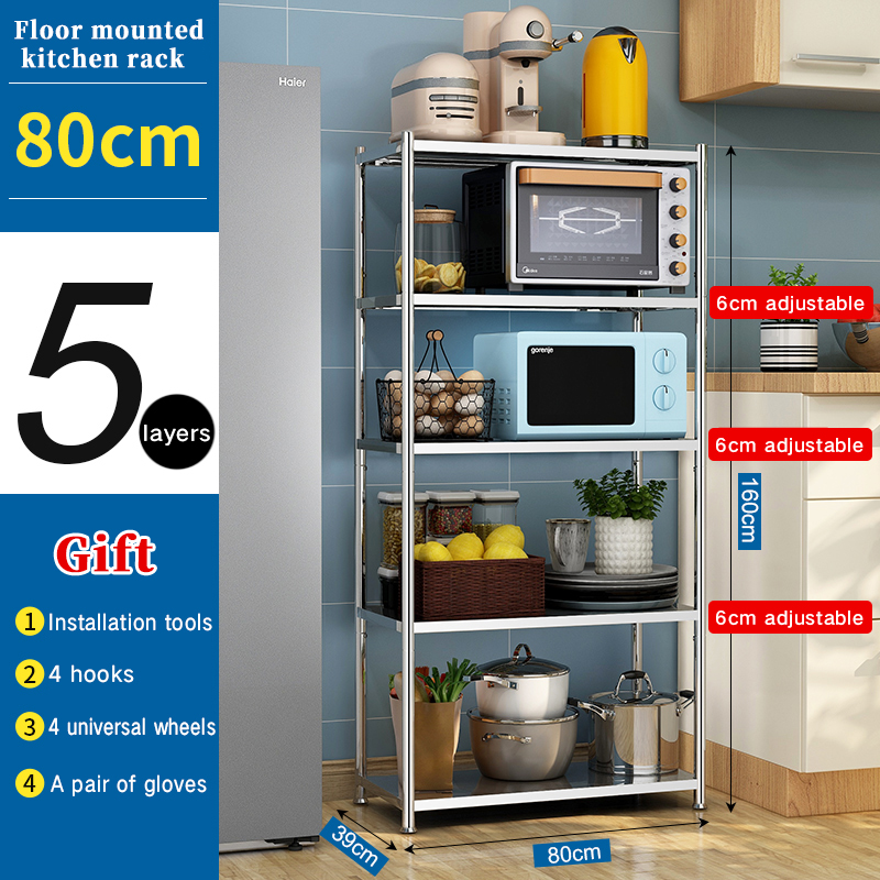 Kitchen 304 stainless steel shelf console floor-to-ceiling gas tank ...
