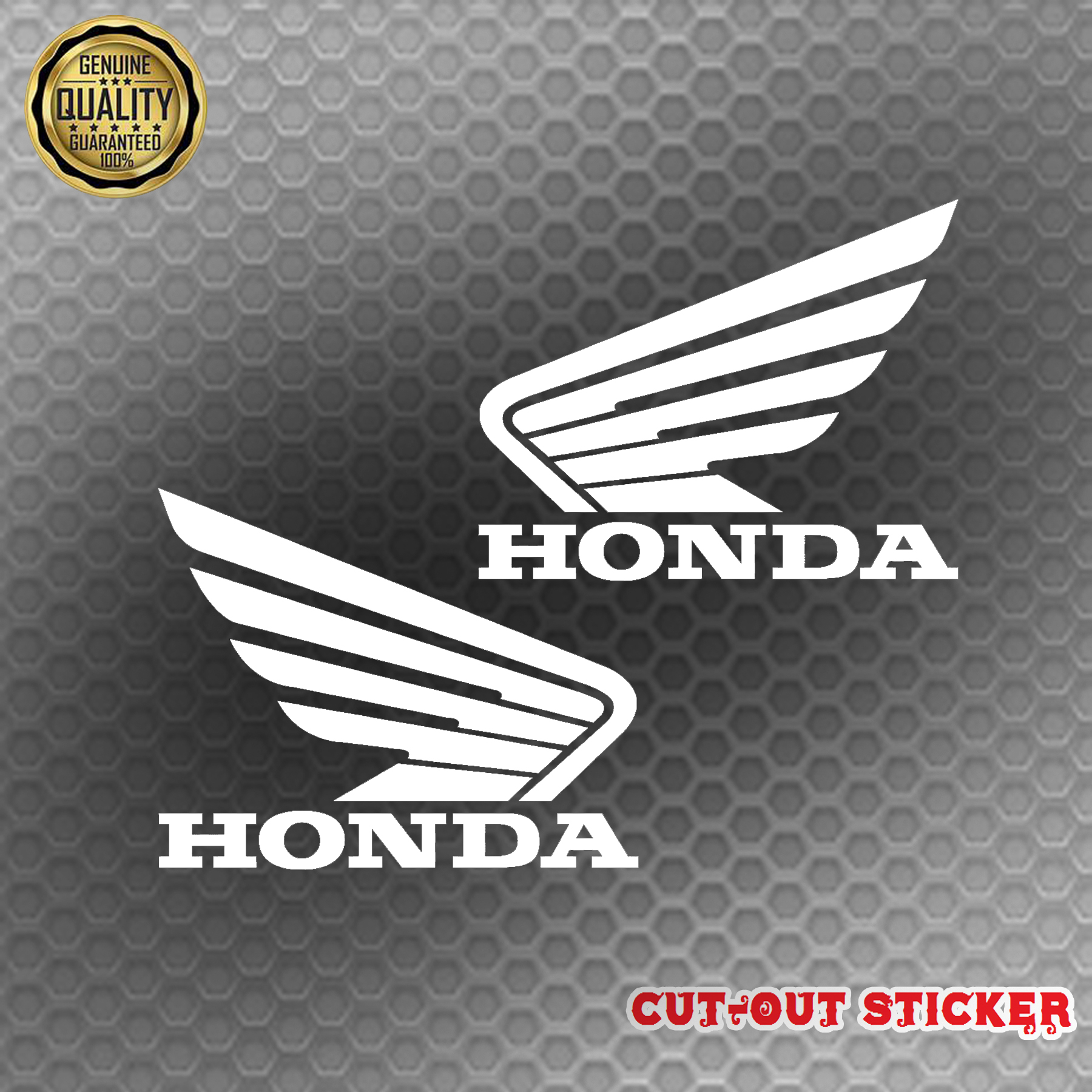 HONDA LOGO LEFT AND RIGHT DESIGN 3.2X4 INCHES CUT OUT STICKER FOR ALL ...