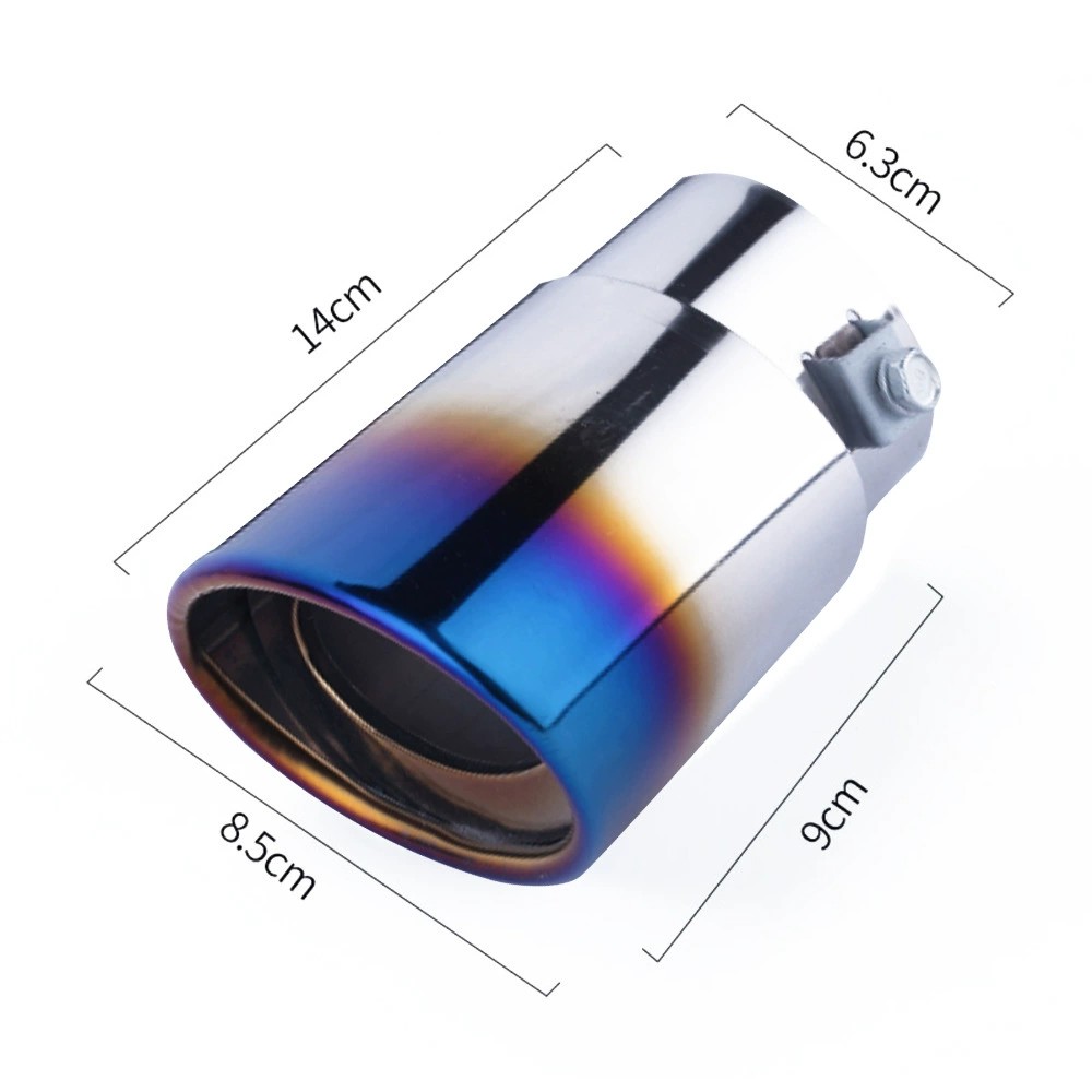 Universal Stainless Steel Car Exhaust Muffler Tip for Car Round Elbow ...