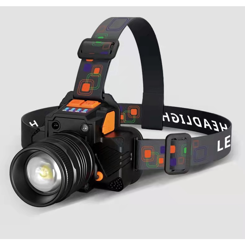 Multifunctional Headlamp Flashlight Glare T8 Zoom Headlight USB ...