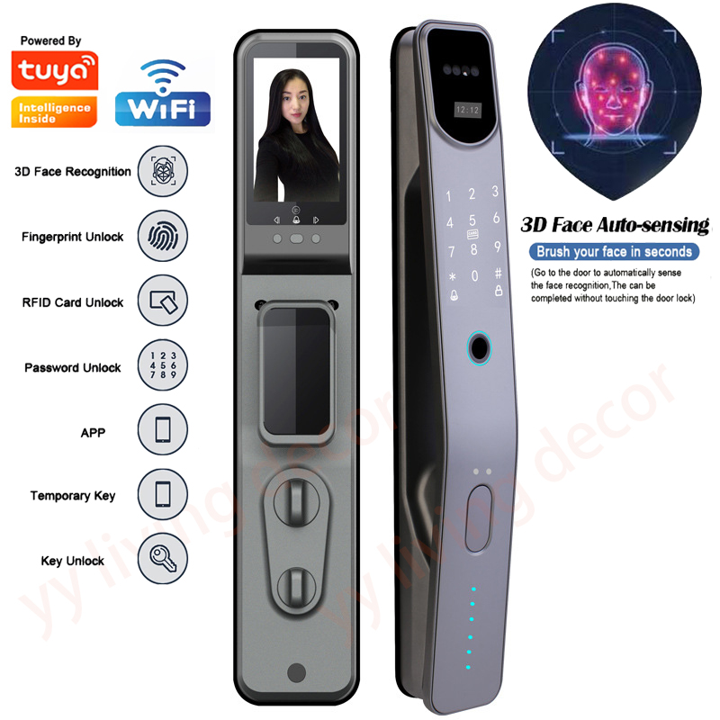 KASIDA automatic door lock wifi tuya smart door lock face recognition ...