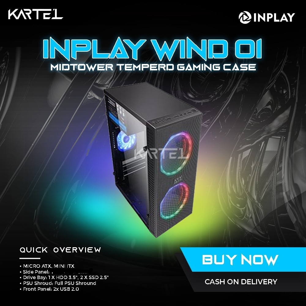 INPLAY WIND 01 MATX Gaming Case Budget Gaming CPU Acrylic Case | Lazada PH