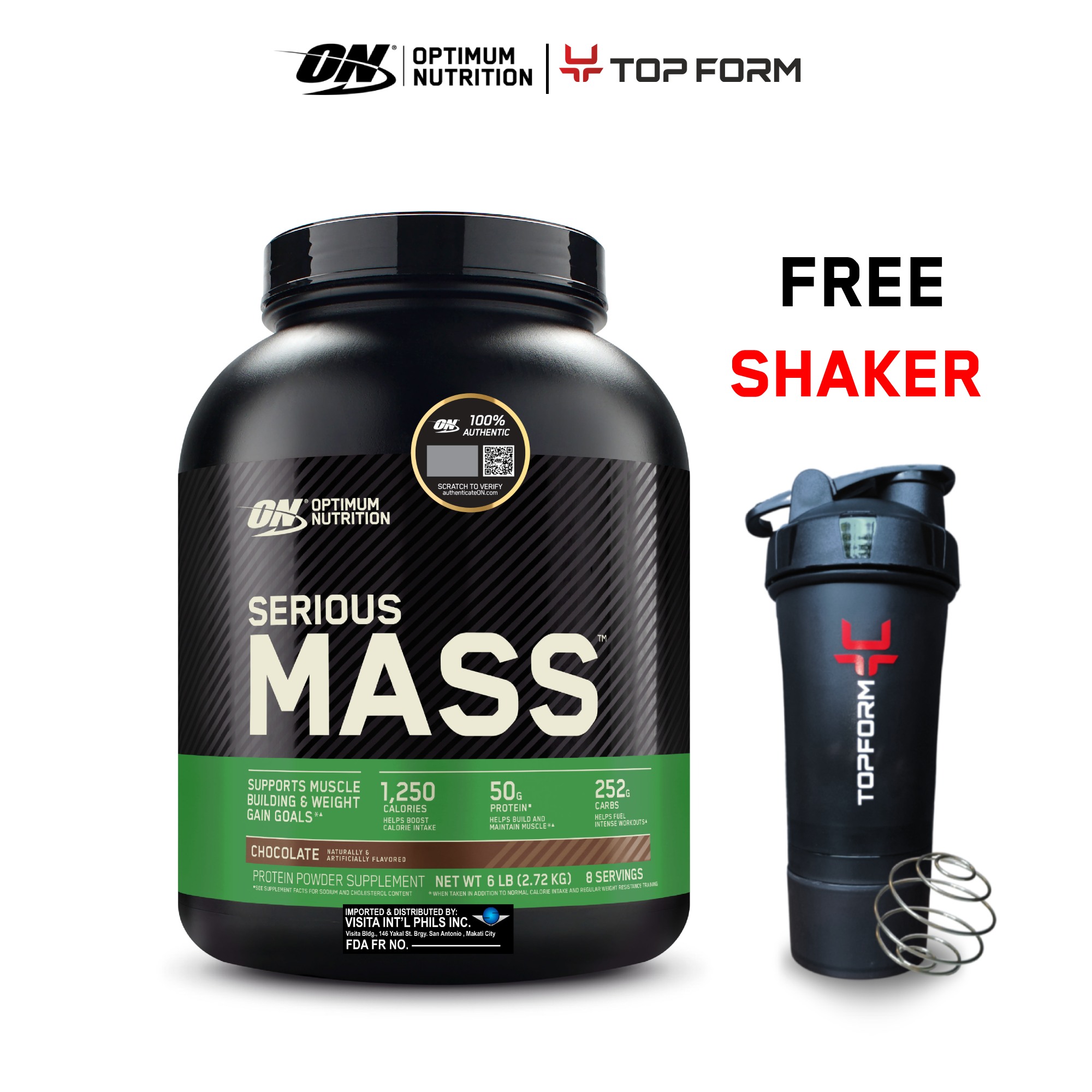 Optimum Nutrition Serious Mass 6lbs, ON Serious Mass Gainer Whey ...