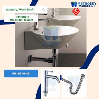 GV Ceramic Lavatory Wash Basin 424 | Lazada PH