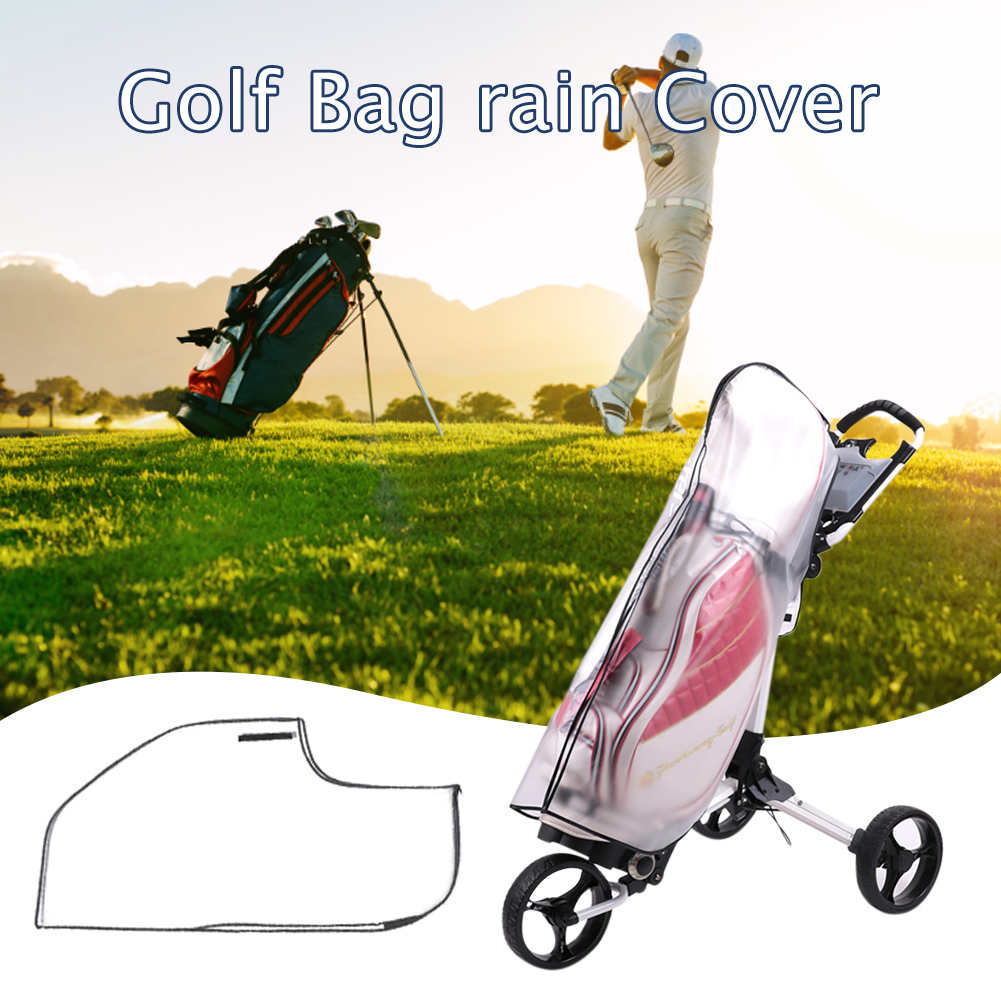 PVC Golf Bag Rain Cover Translucent Golf Cart Travel Bag Rain Hood with ...
