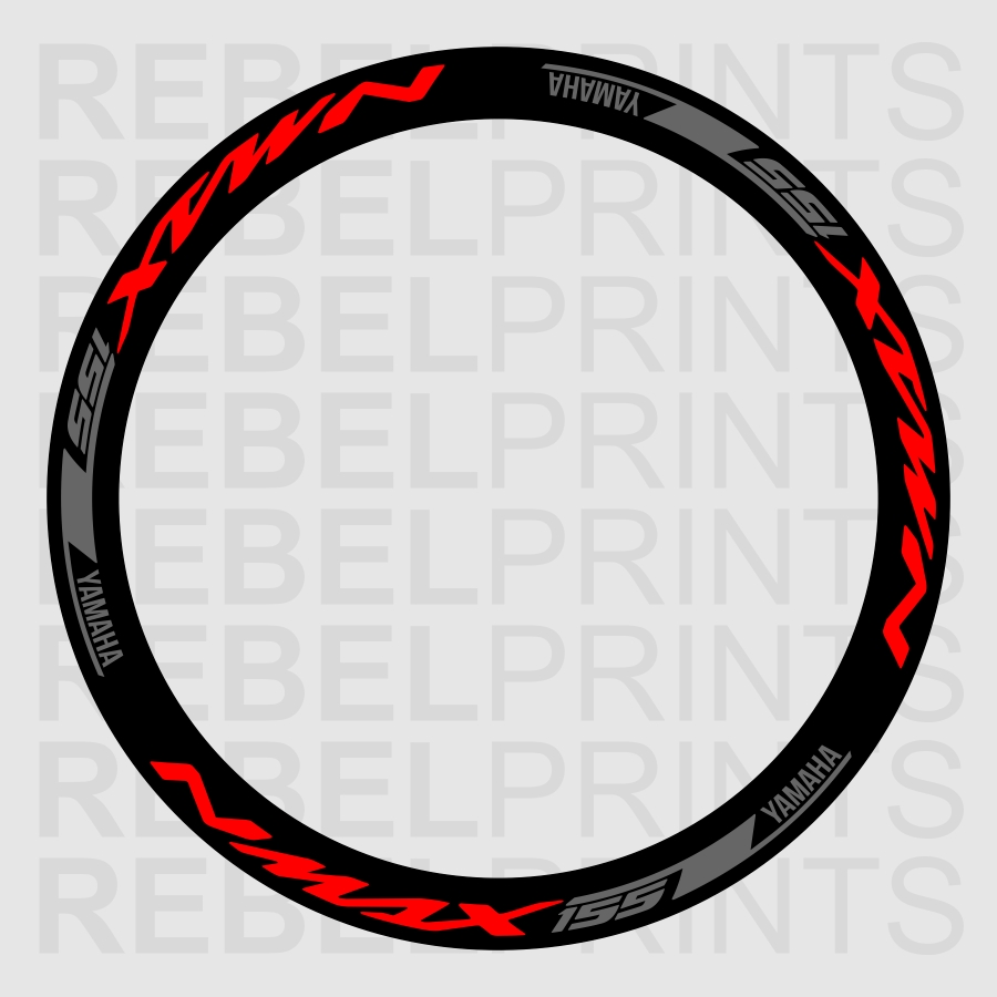 NMAX 155 Yamaha Mags Sticker Decals Vinyl Set for Front and Rear Wheel ...