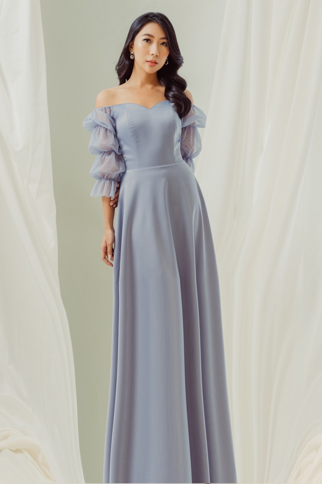 FAITH Sweetheart gown with marie sleeves | Lazada PH