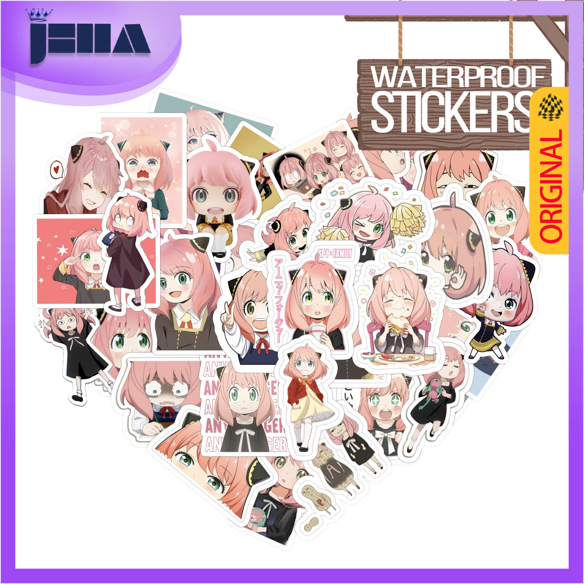 50pcs Anya Spy Family Stickers car motorcycle random quality waterproof ...