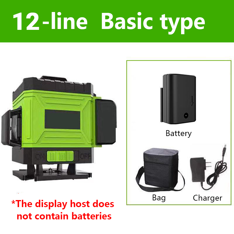 12 Line Laser Level for Construction Green Light Digital Level Self ...