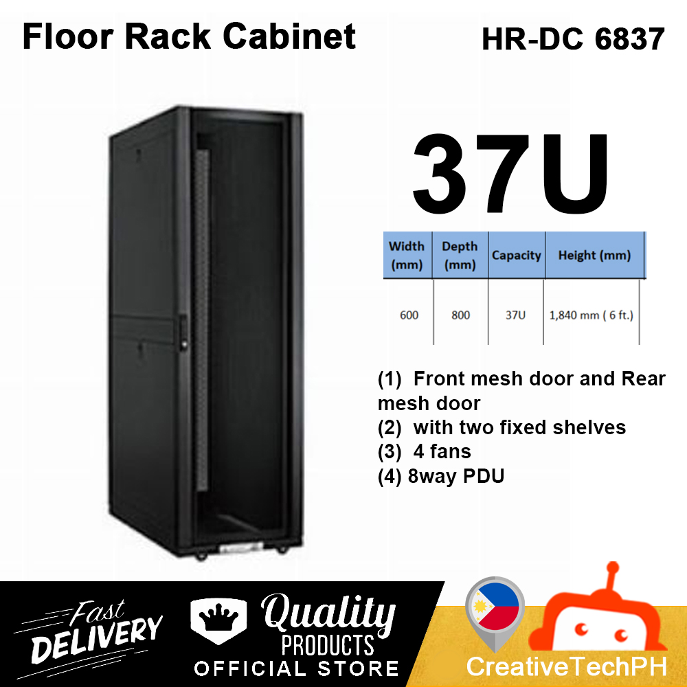 37U Hard Rack HR-DC 6837 Floor Rack Cabinet (Unassembled) Data Server ...
