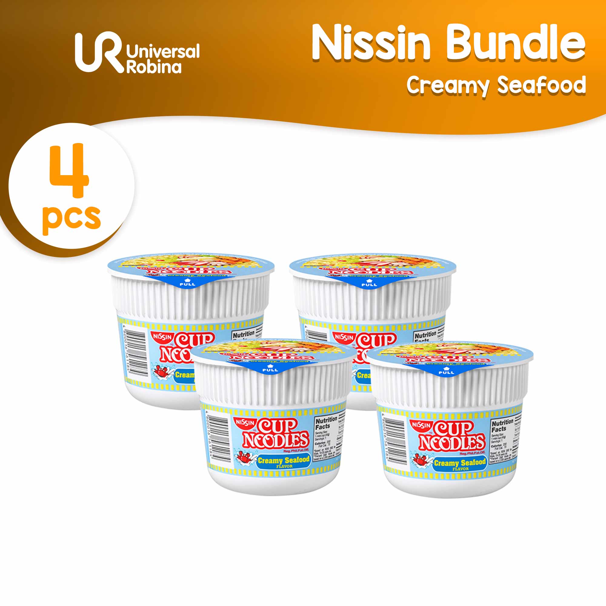 4 x Nissin Cup Mini Creamy Seafood | Lazada PH