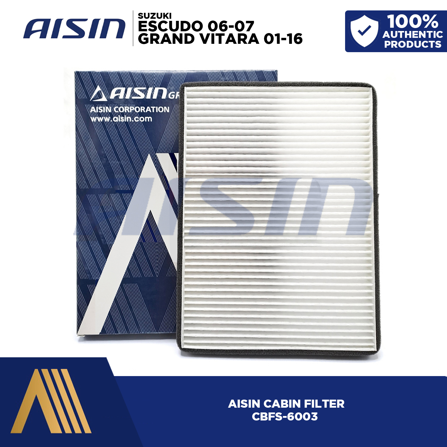 AISIN Cabin Filter CBFS-6003 GRAND VITARA 2001-2016 - 1pc | Lazada PH