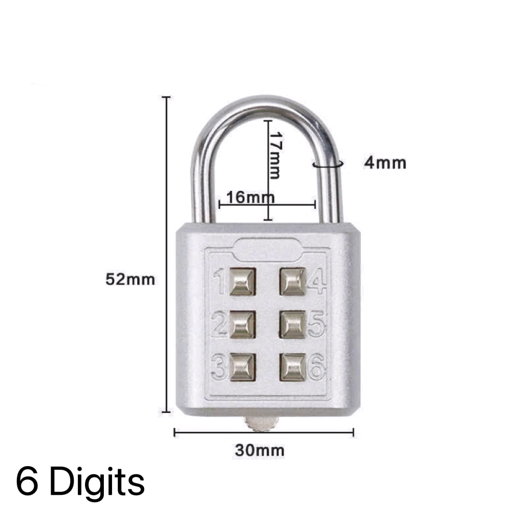 6/8/10-Digits combination padlock,digital lock,push button combination password lock,door lock ...