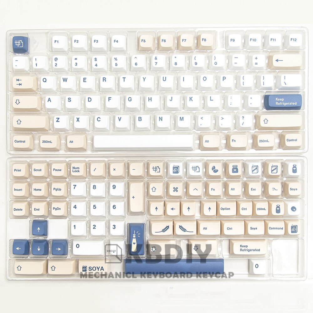 KBDiy 144keys/Set GMK Soy Milk Keycaps XDA Profile PBT Keycap for DIY ...