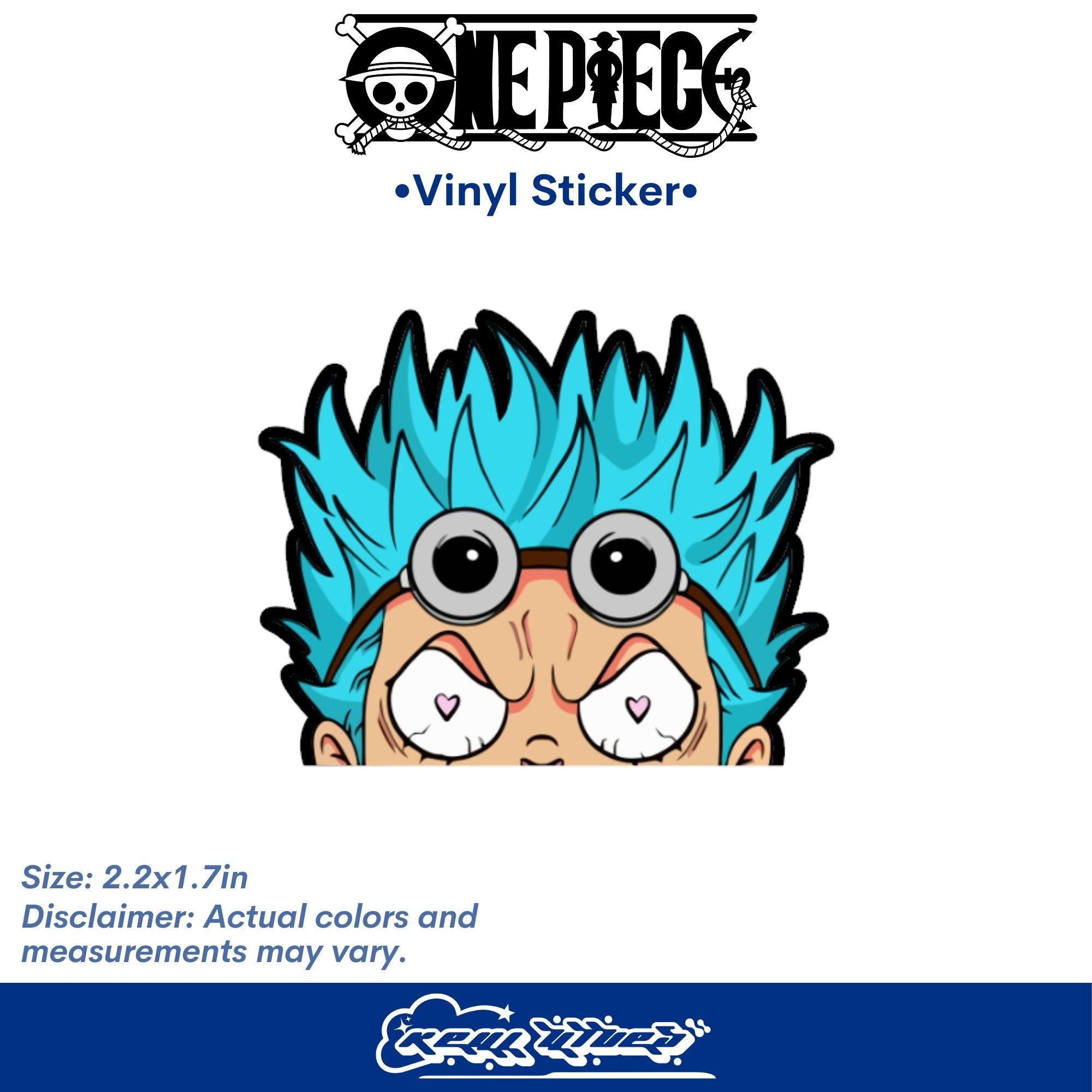 Franky One Piece Sticker Anime Vinyl Peeker Stickers Waterproof | Lazada PH
