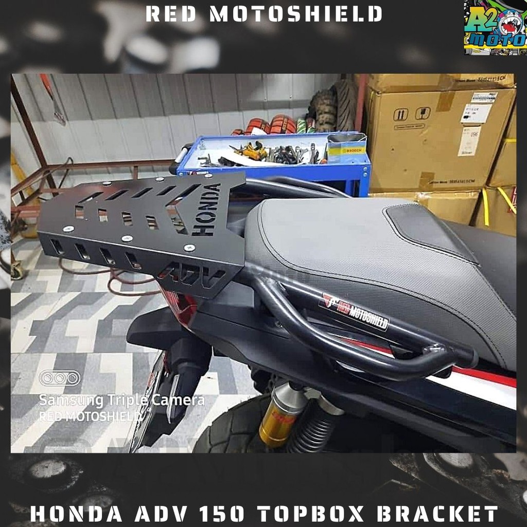 Honda ADV 150 Top Box Bracket w Grab Bar RedMotoshieldXh3 | Lazada PH