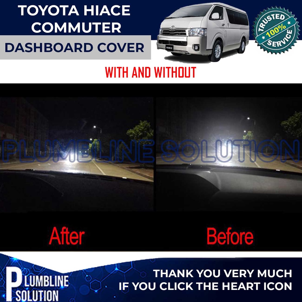 Dashboard Cover for Toyota Hiace Commuter 2005 - 2020 / Toyota Hiace GL ...