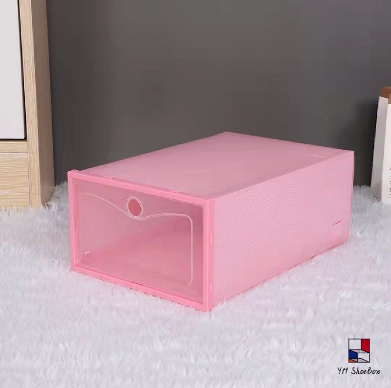 6PCS/12PCS Colorful Shoe Box Storage Organizer Stockable Hard Plastic ...