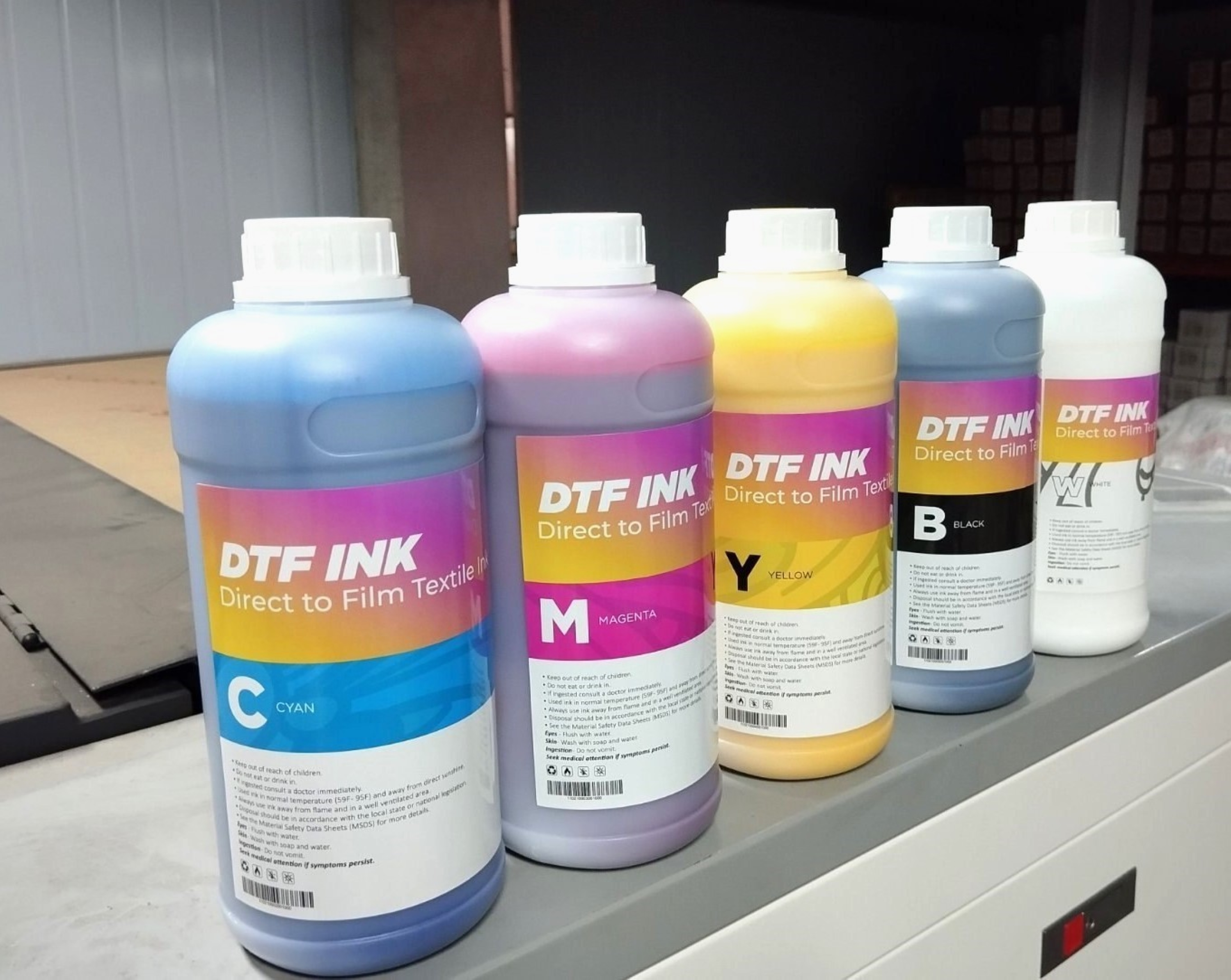 DPS Vivid DTF Textile CMYK and White 1 Liter for DTF Printer | Lazada