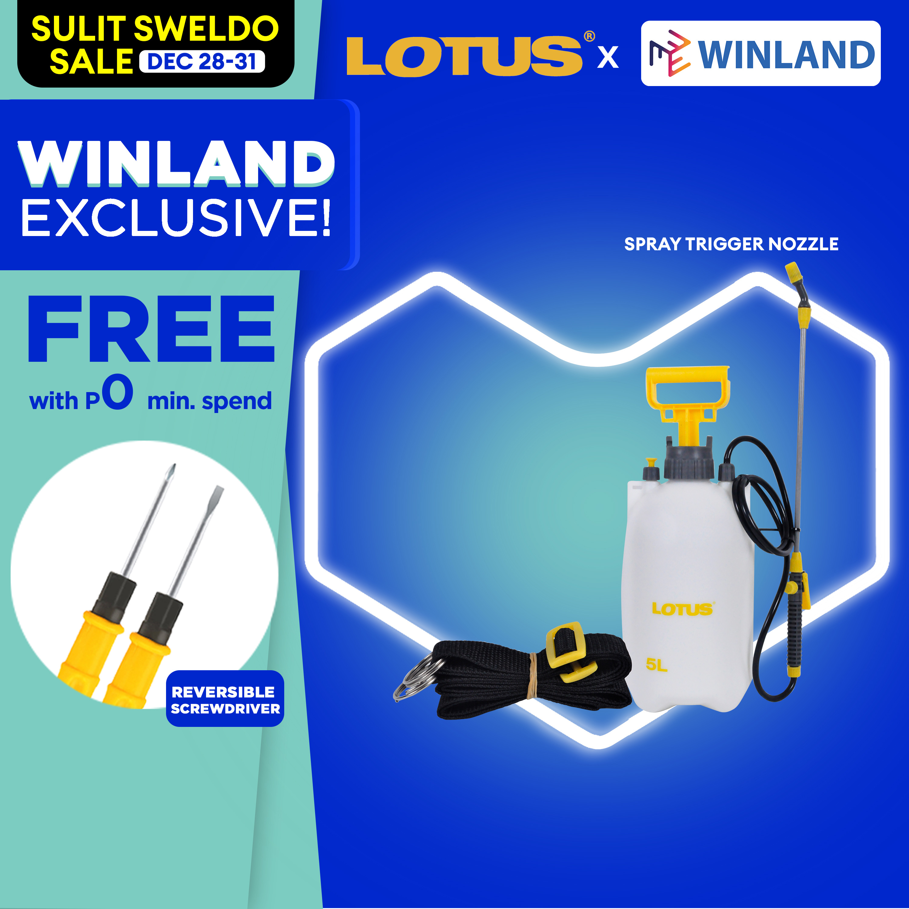 LOTUS by Winland 5 Liters Shoulder Hand-Operated Garden Sprayer ...