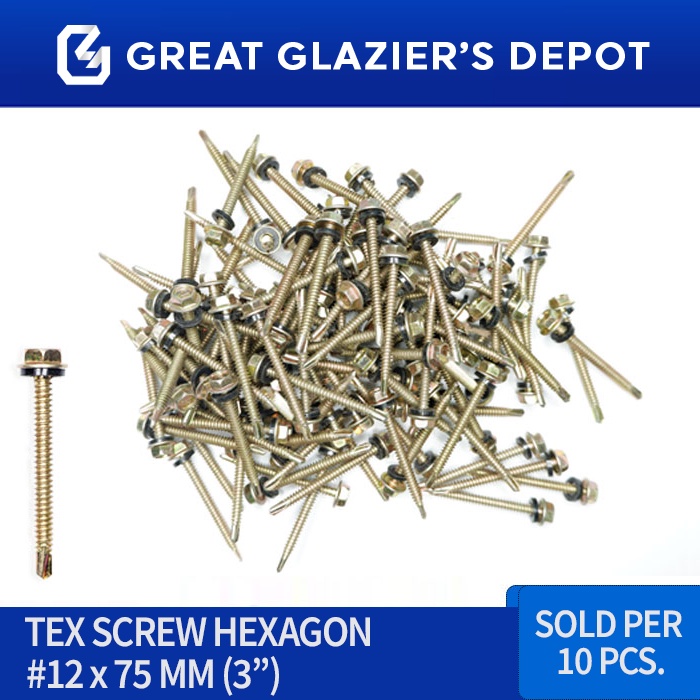 TEX Screw for Metal (Sold per 10 PCS) #12 (25MM, 35 MM, 50MM 75MM ...